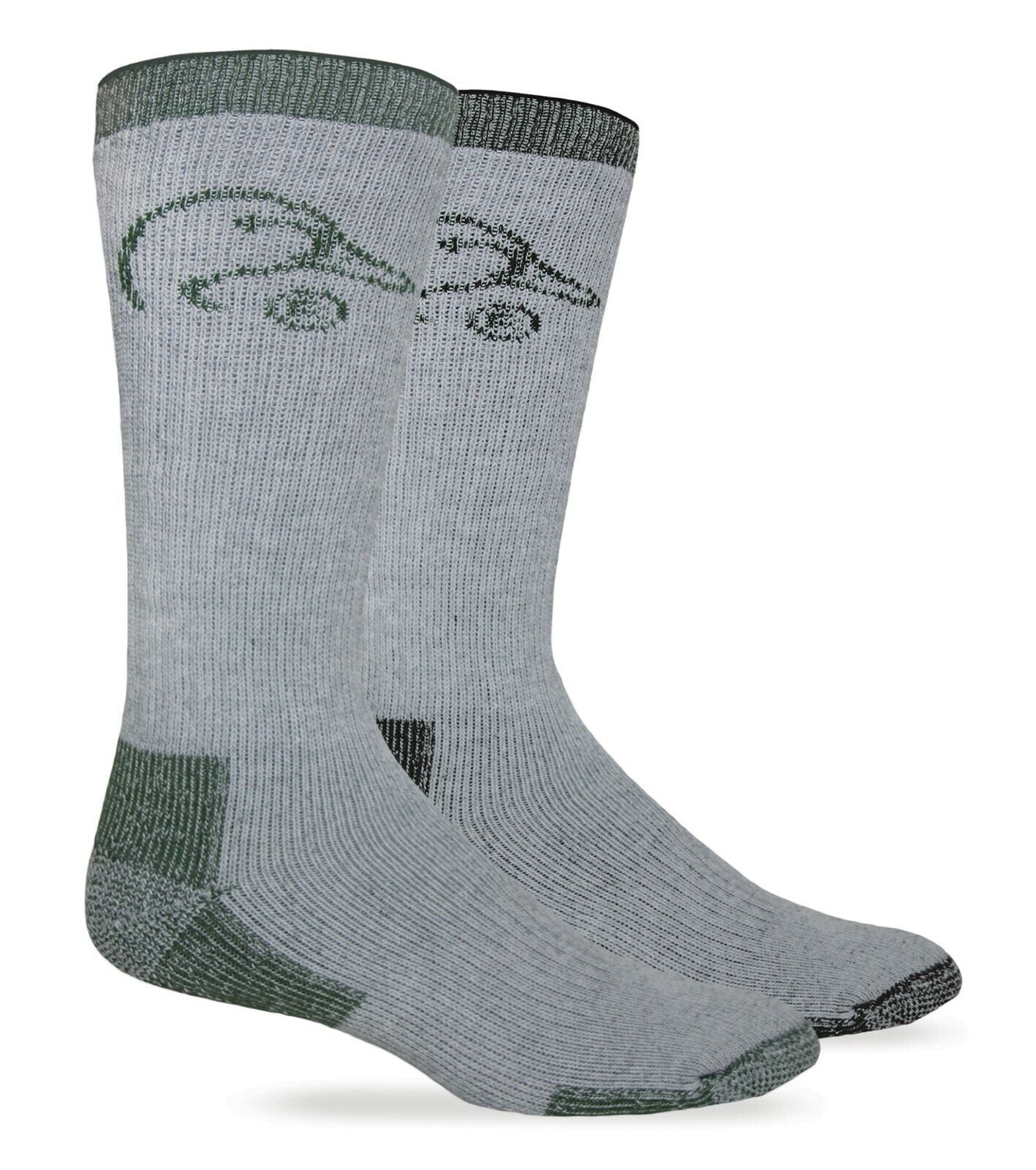 Duck's Unlimited Men's Merino Wool Cushion Crew Boot Socks, Moisture ...