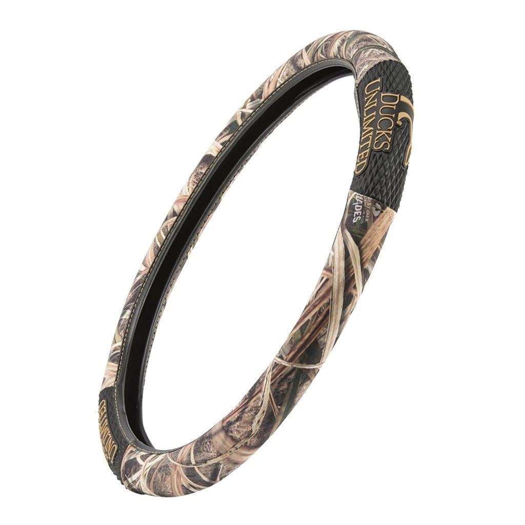 Ducks Unlimited Camouflage Stitch Wrap Steering Wheel Cover with 2-Grip ...