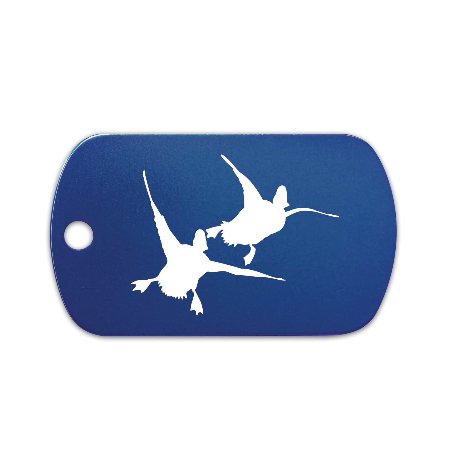 Ducks V2 GI Dog Tag Aluminum Keychain duck hunting - Blue - Walmart.com