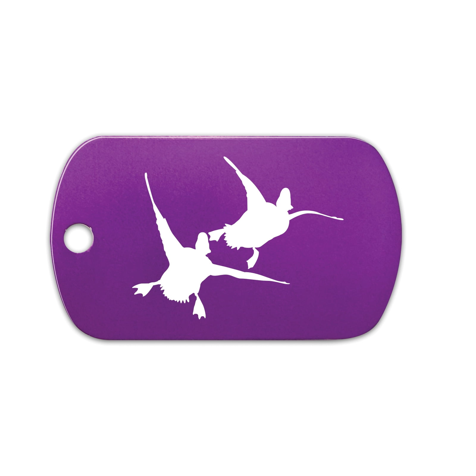Ducks V2 GI Dog Tag Aluminum Keychain duck hunting - Purple - Walmart.com
