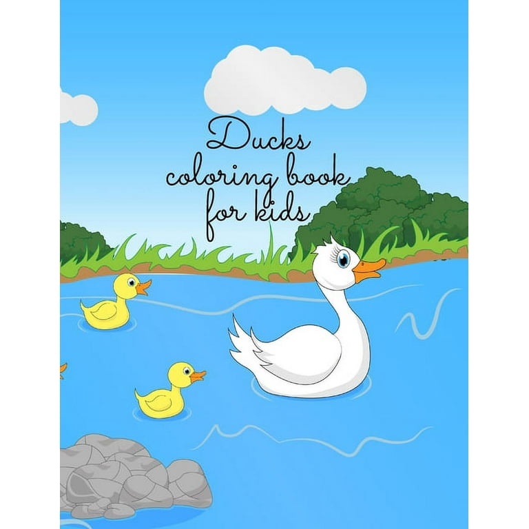 ducks with ducklings coloring pages