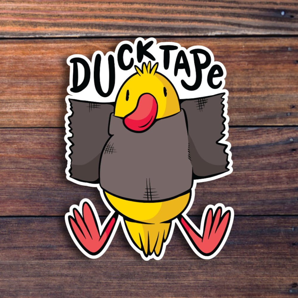 Ducktape Sticker, Pun Sticker, Duck Sticker Phone Decal Water Bottle ...
