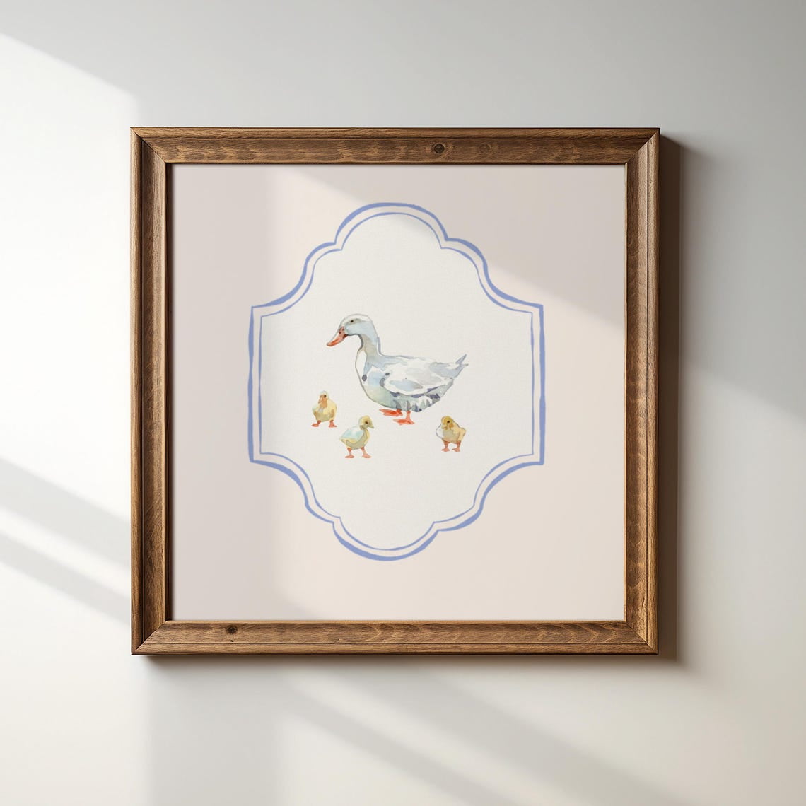 Ducky Square Print, Instant Trendy Decor, Kitchen, Living Room Art ...