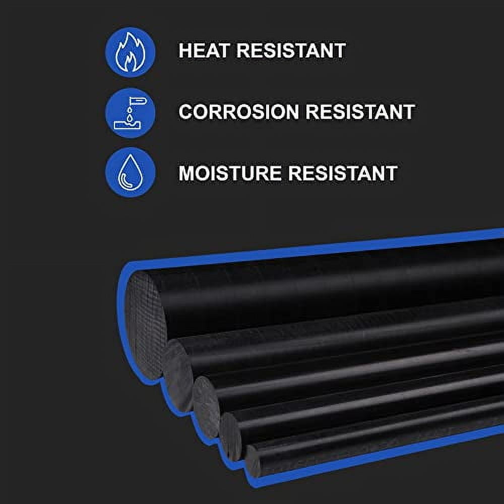 Duco Black Acetal Copolymer Rod 2 Inch Diameter, 48 Inch Length - Wear ...