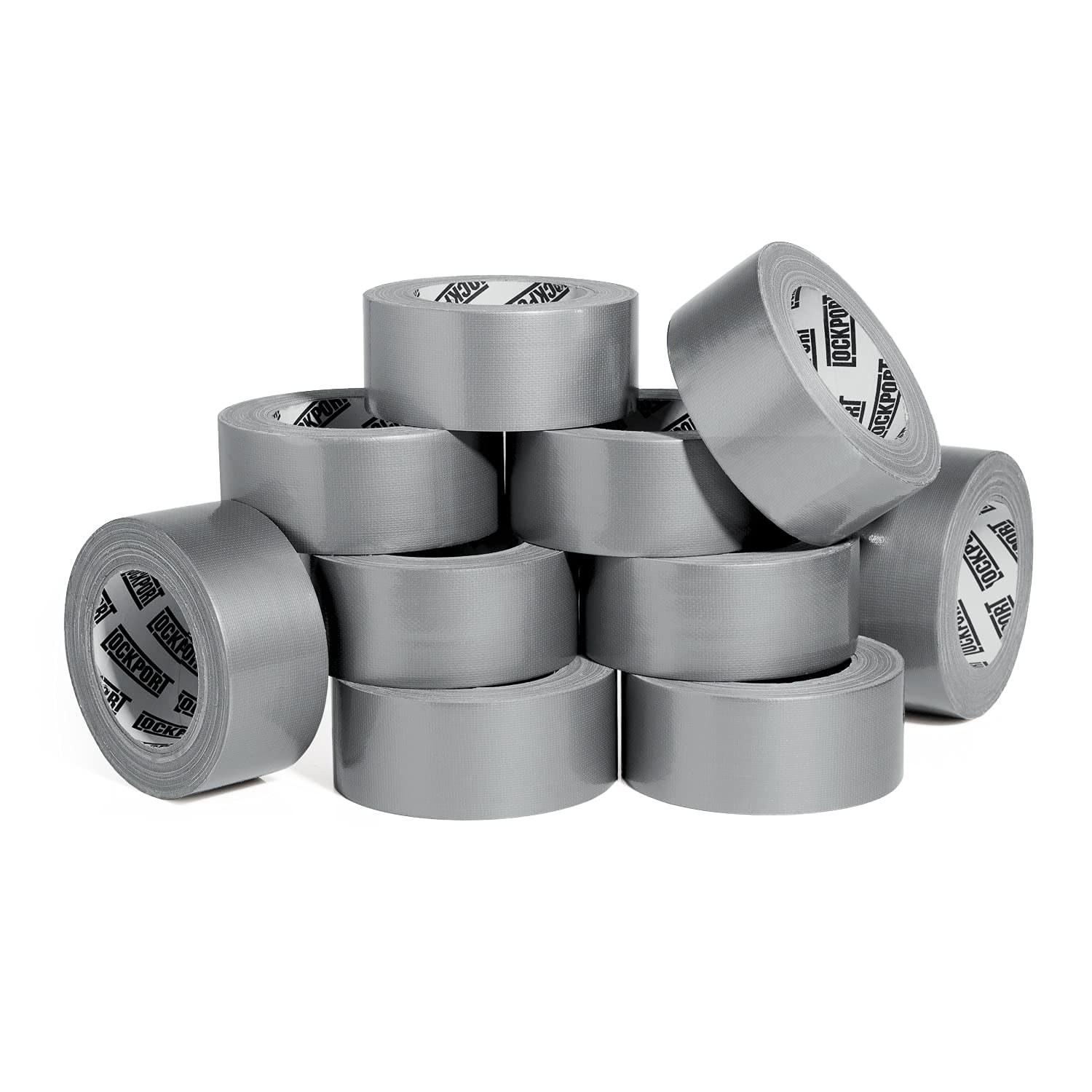 Duct Tape Heavy Duty Waterproof - 10 Roll Pack Silver Duct Tape Bulk ...