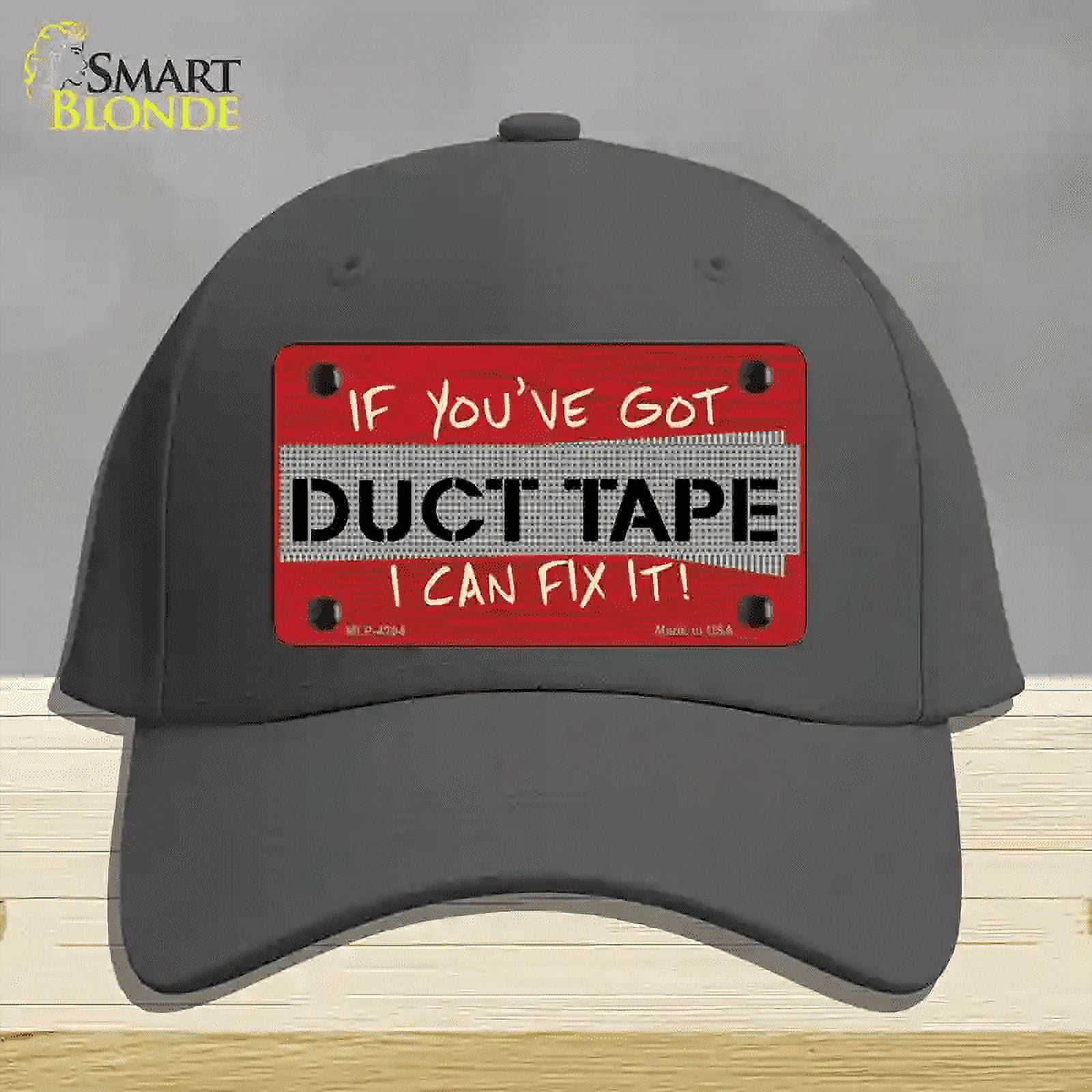 Duct Tape Novelty License Plate Hat Cotton Charcoal - Walmart.com