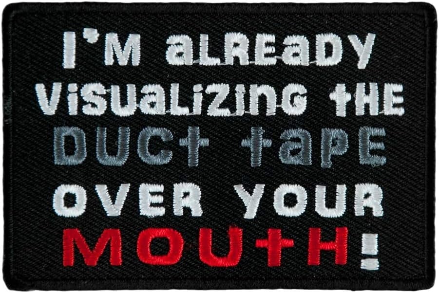 Duct Tape Over Mouth Patch, Funny Sayings Patches - Walmart.com