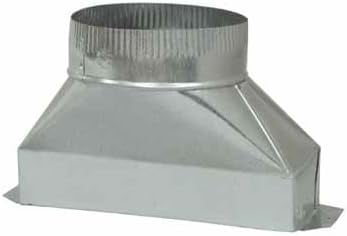 Duct Transition 3.25" x 10" Silver Steel Fire Galvanized Steel Wall ...
