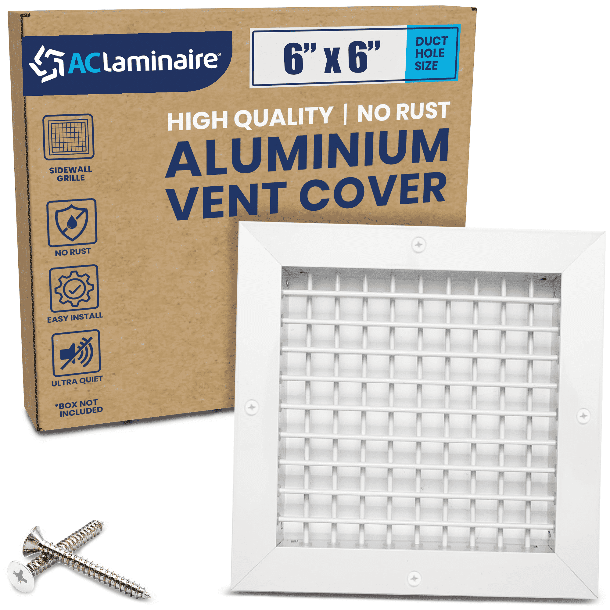 Duct Vent Cover. Air Supply HVAC Sidewall or Ceiling Grille Register ...