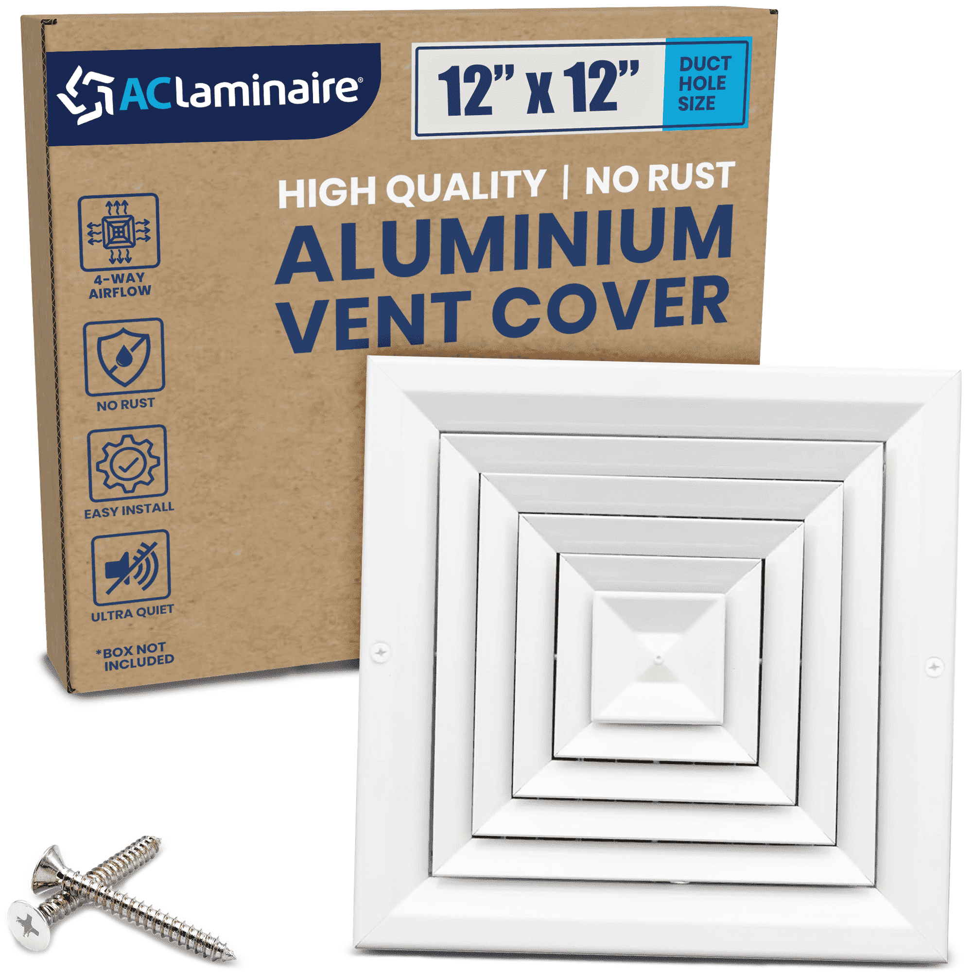 Duct Vent Cover. Air Supply HVAC Square Ceiling Diffuser with Opposing ...