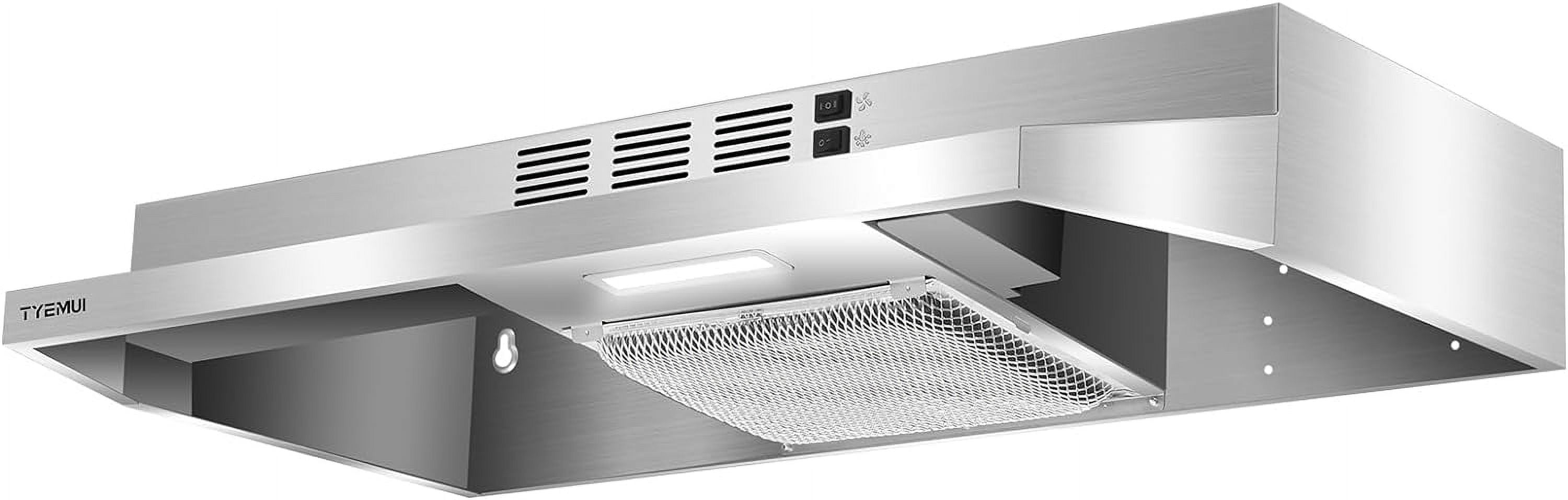 Ductless Range Hood 30 inch Under Cabinet Stainless Steel Kitchen Vent ...