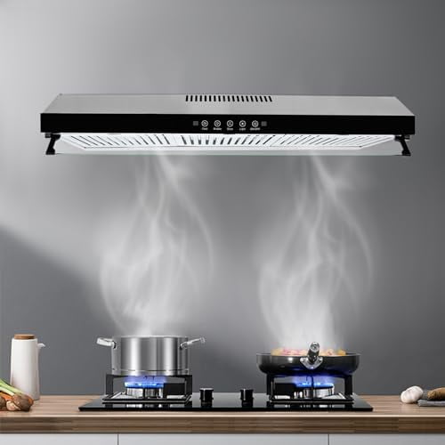 Ductless Range Hood 35 Inch Under Cabinet Kitchen Hood, Stainless Steel ...