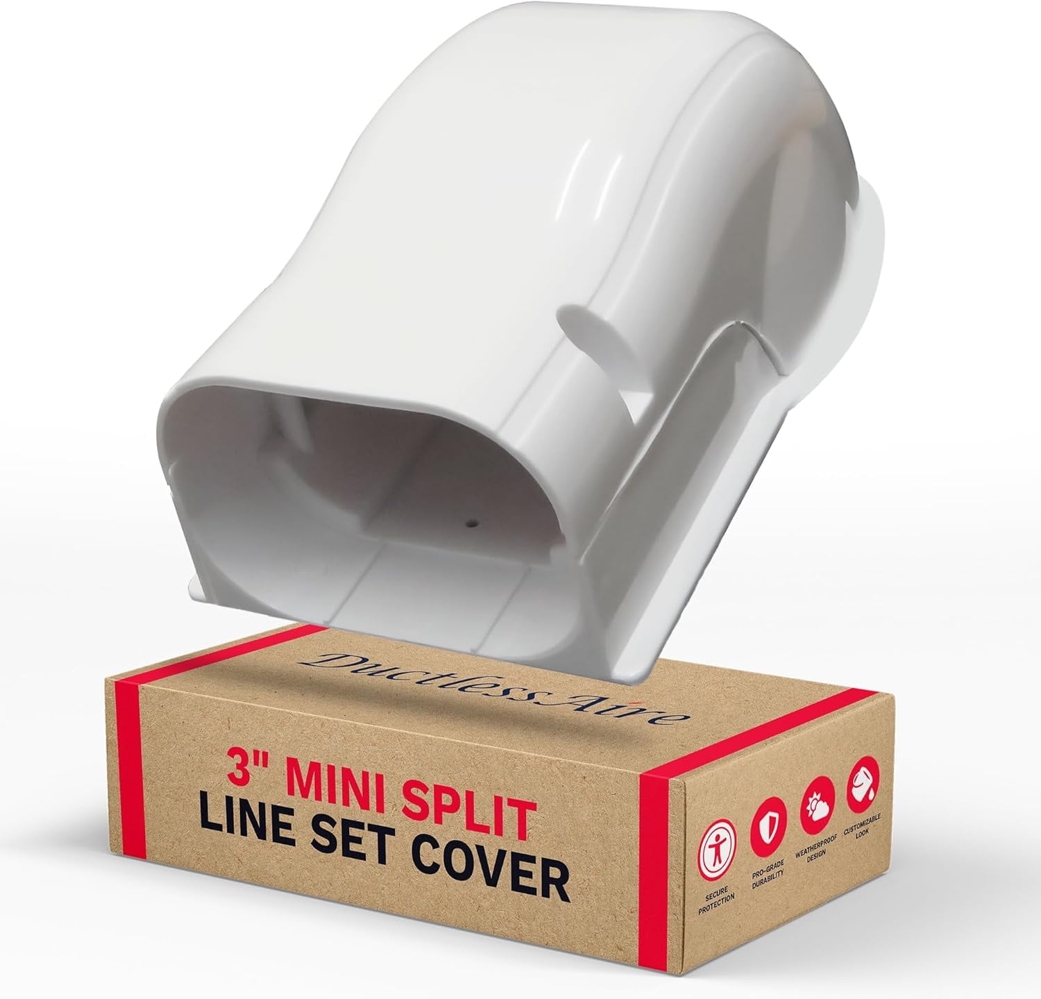 DuctlessAire 3" Wall Cap Cover for Mini Split AC/Heating System Line ...