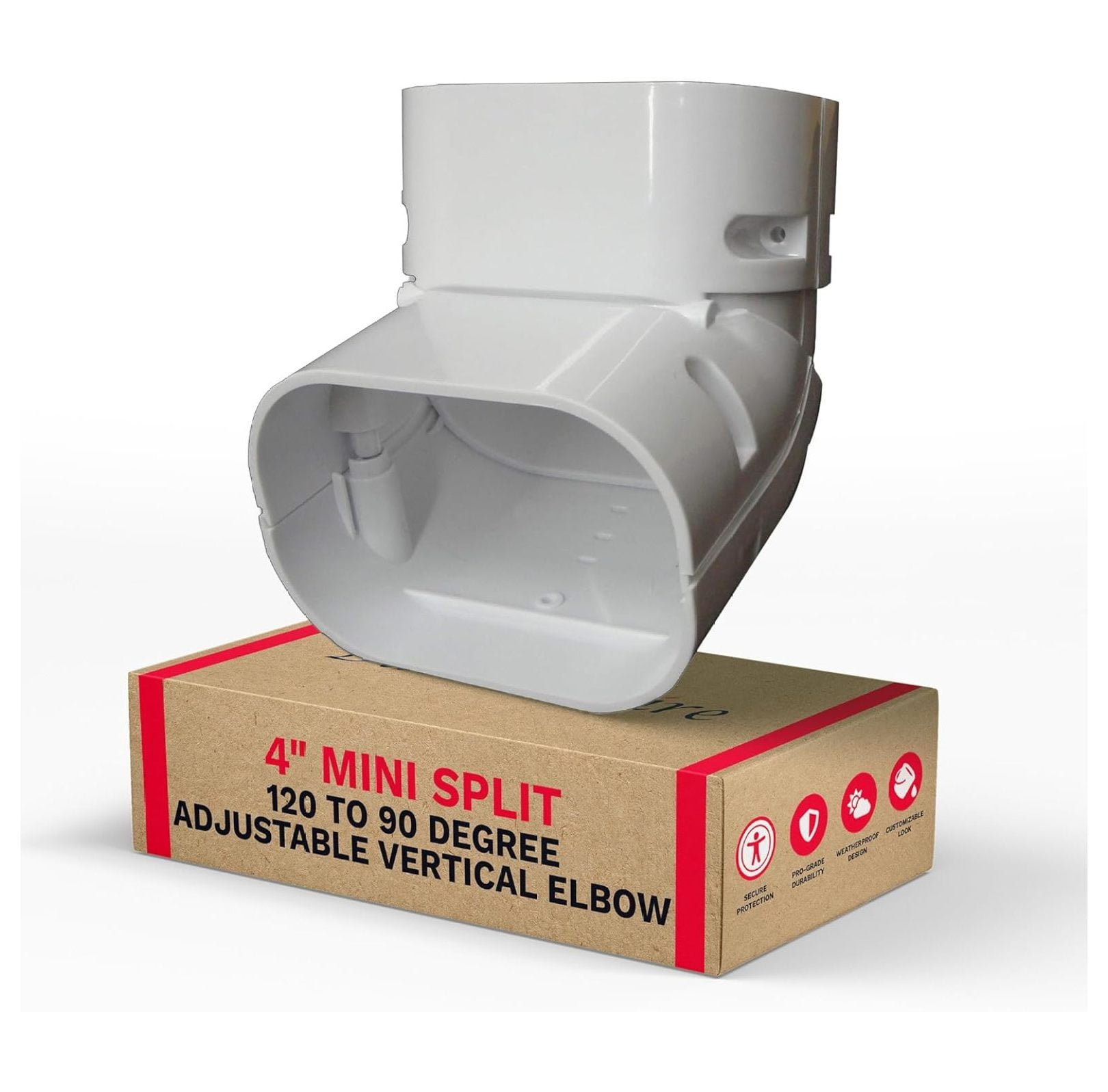 DuctlessAire 4" 120 to 90degree Adjustable Vertical Elbow - Walmart.com