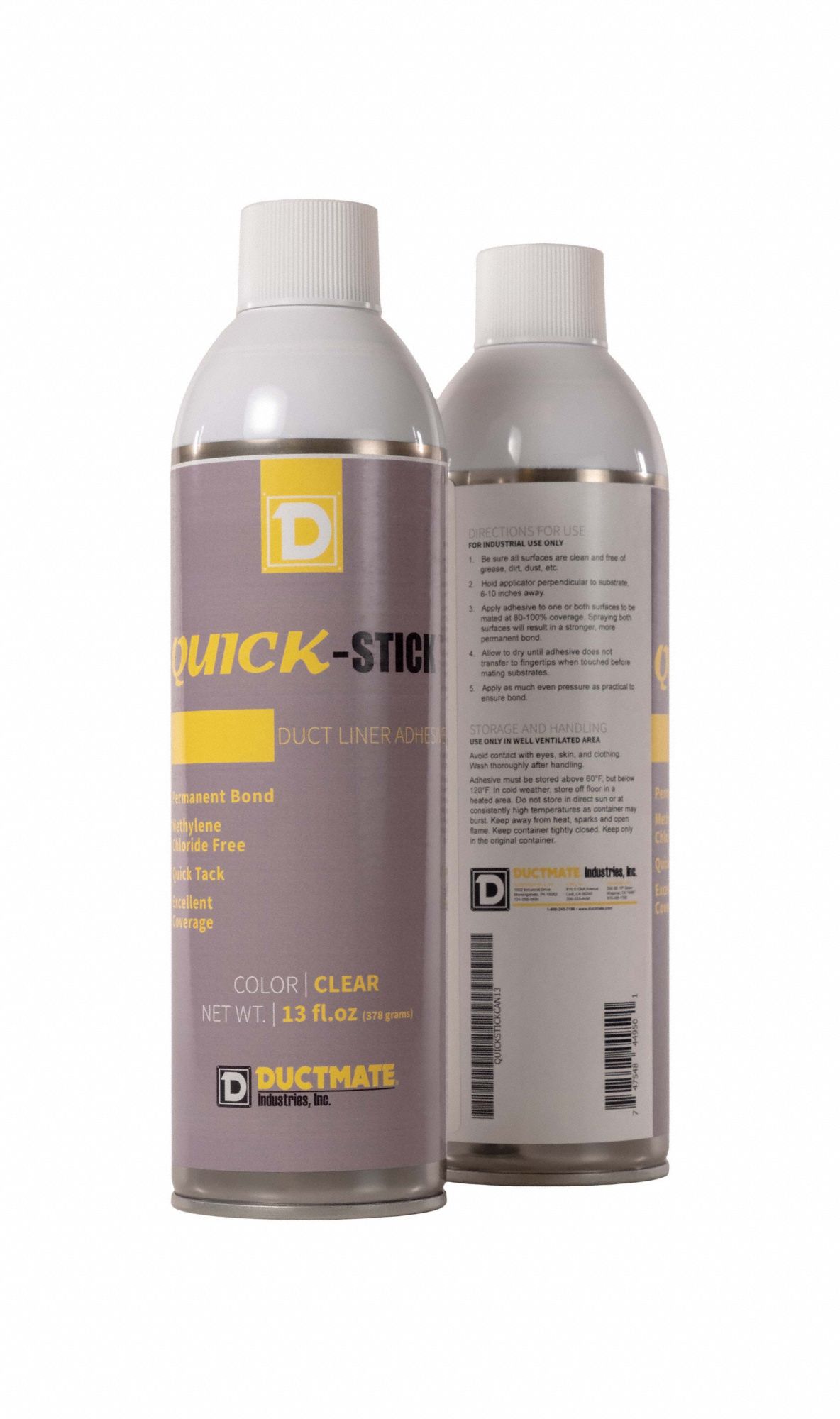 Ductmate Spray Adhesive,13 fl oz,Aerosol Can GRQUICKSTICKCAN13 ...
