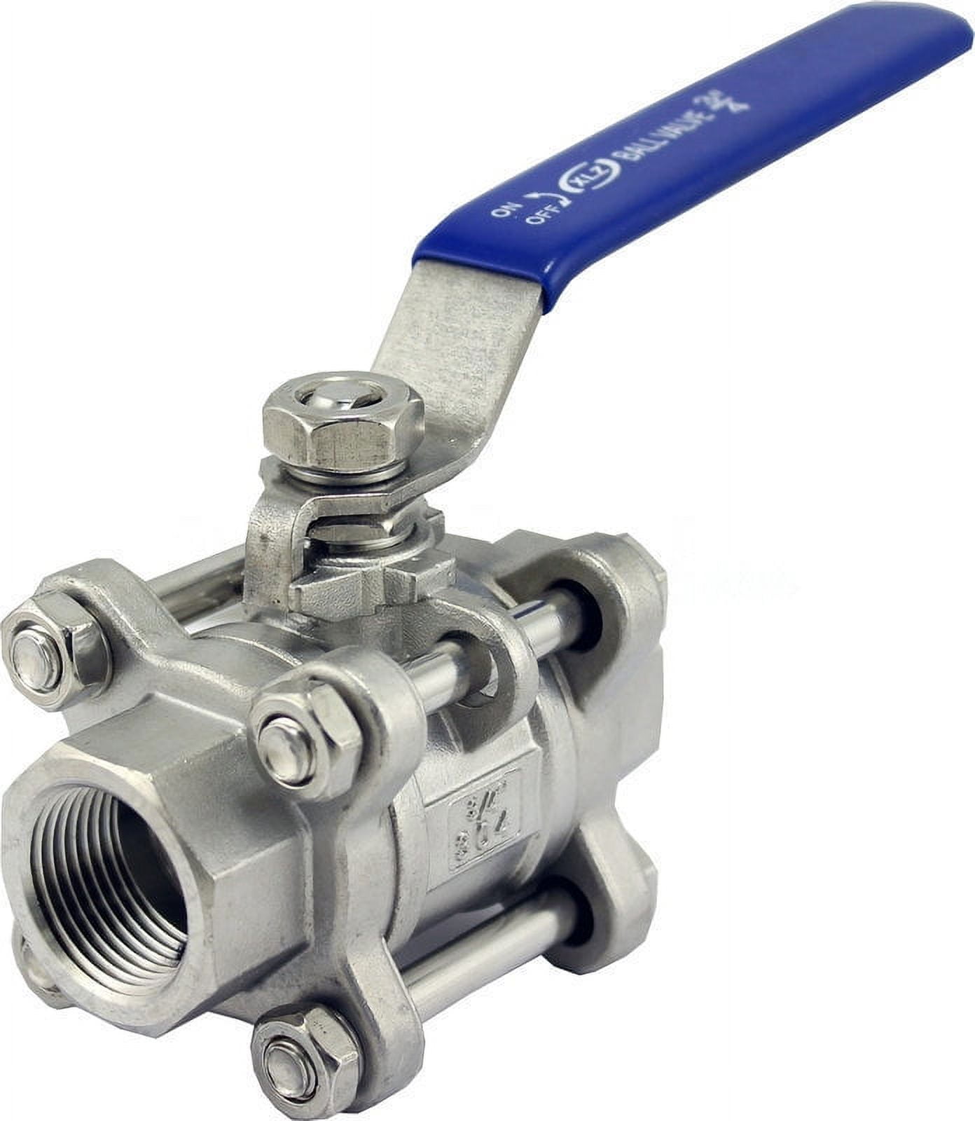 Duda Energy 3PCBV-WOG200-F075 Full Port Ball Valve, 3/4" NPT, 3 Piece ...