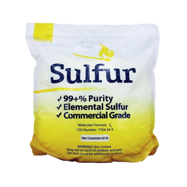 Duda Energy Pure Ground Yellow Sulfur Powder, 10lbs, Commercial Grade ...