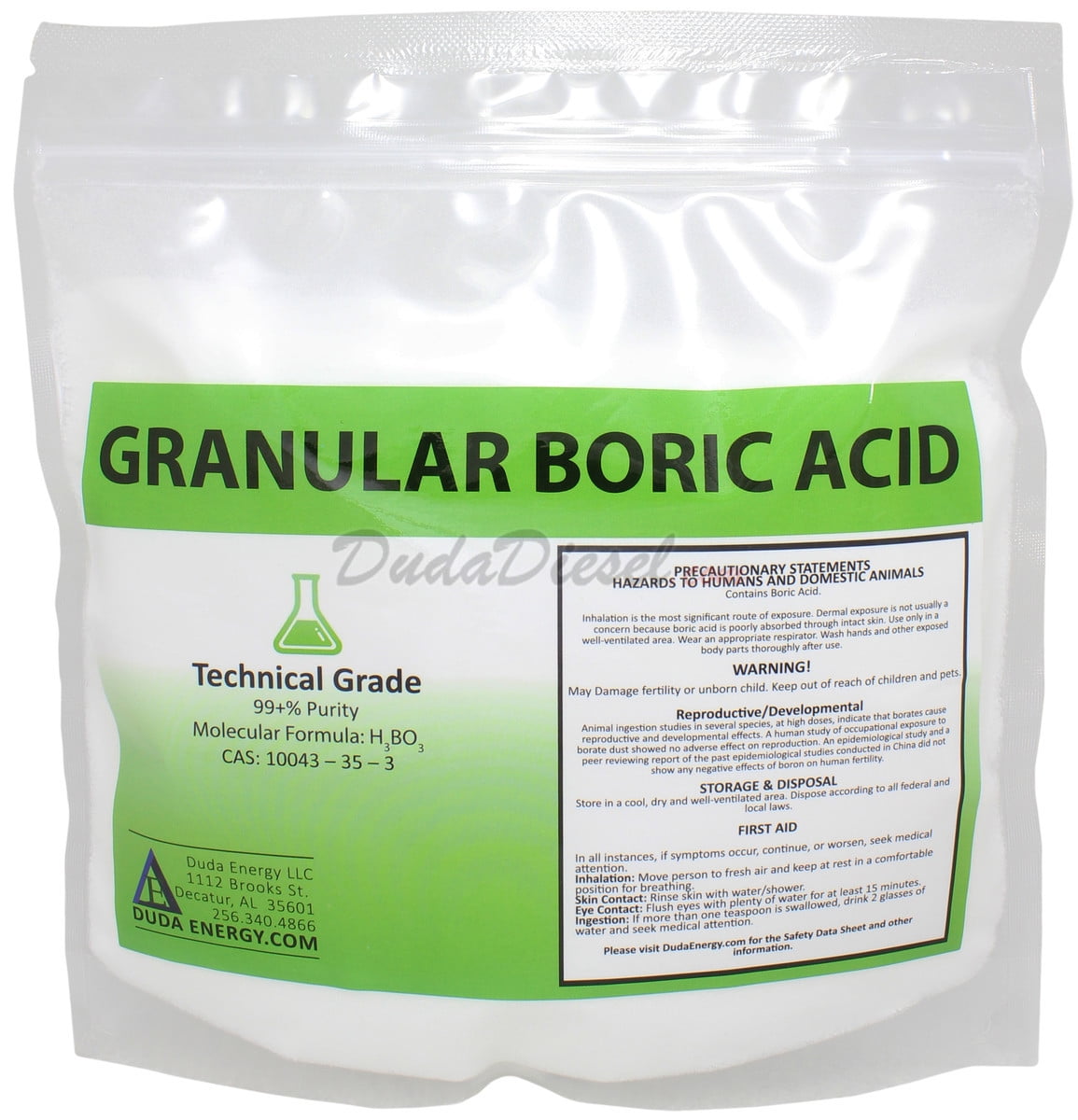 Duda Energy Industrial Grade Boric Acid Powder 99.9+% Purity Light ...