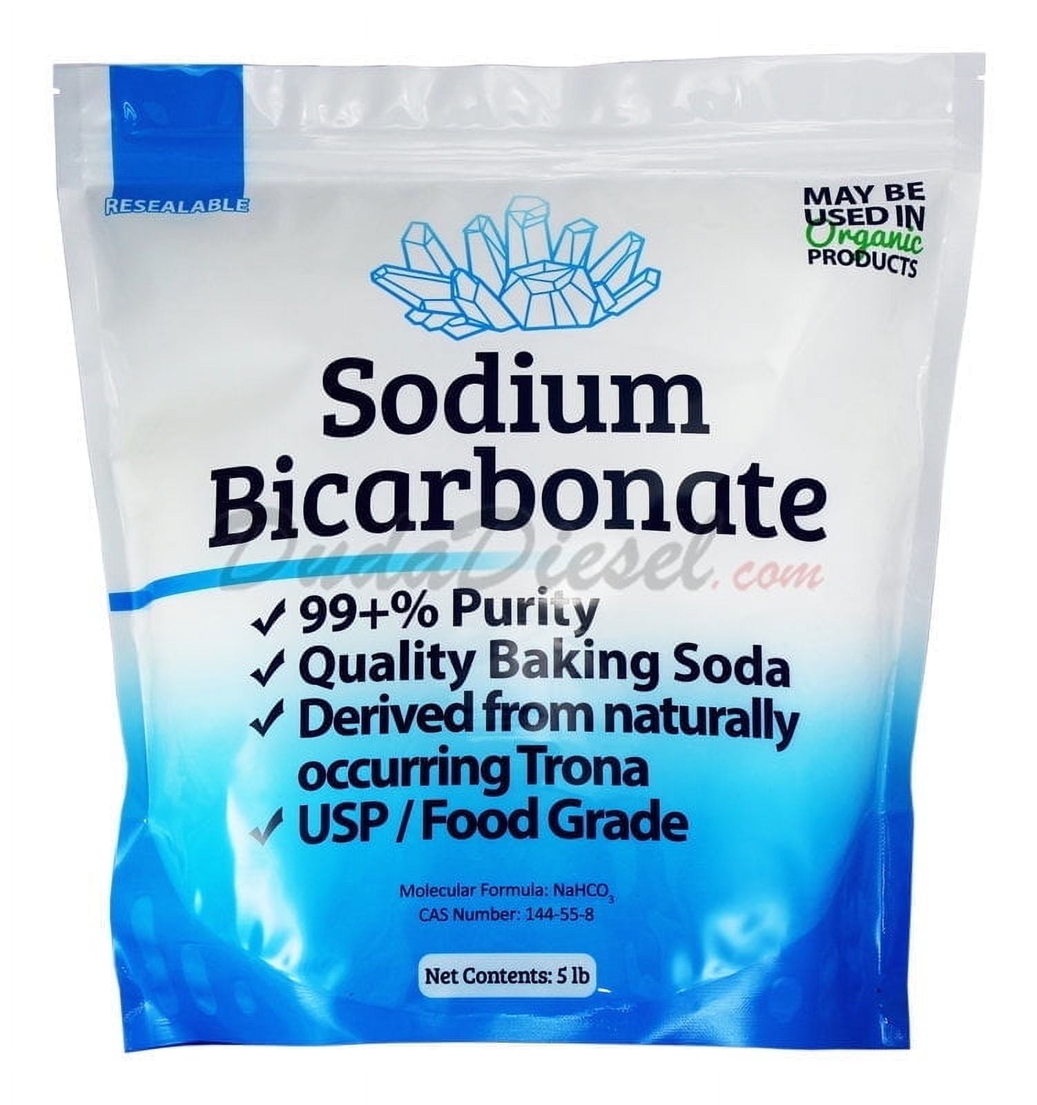Duda Energy Sodium Bicarbonate Powder, 99+% Pure Food Grade Baking Soda ...