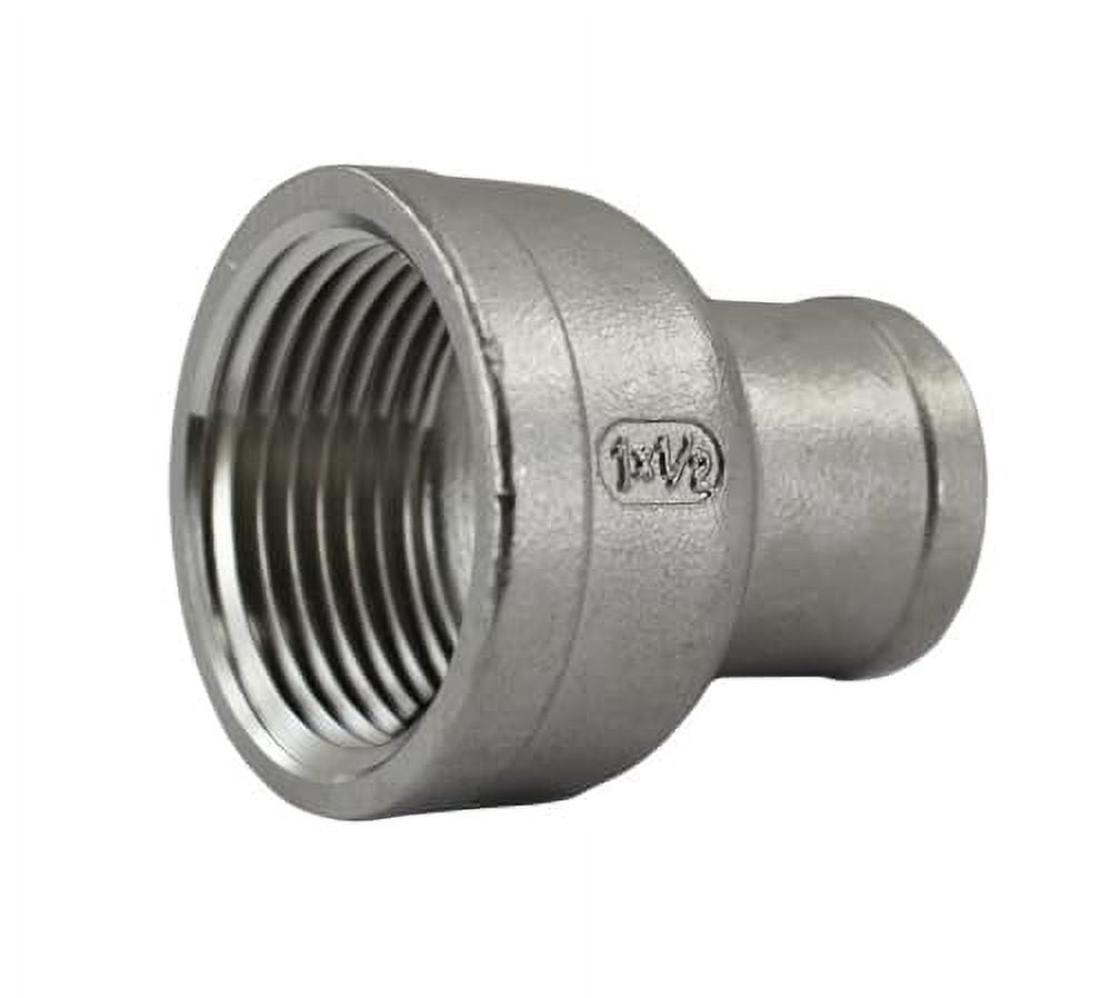 Duda Energy Reducing Coupling 1 Female x 1/2 Female NPT Stainless Steel ...