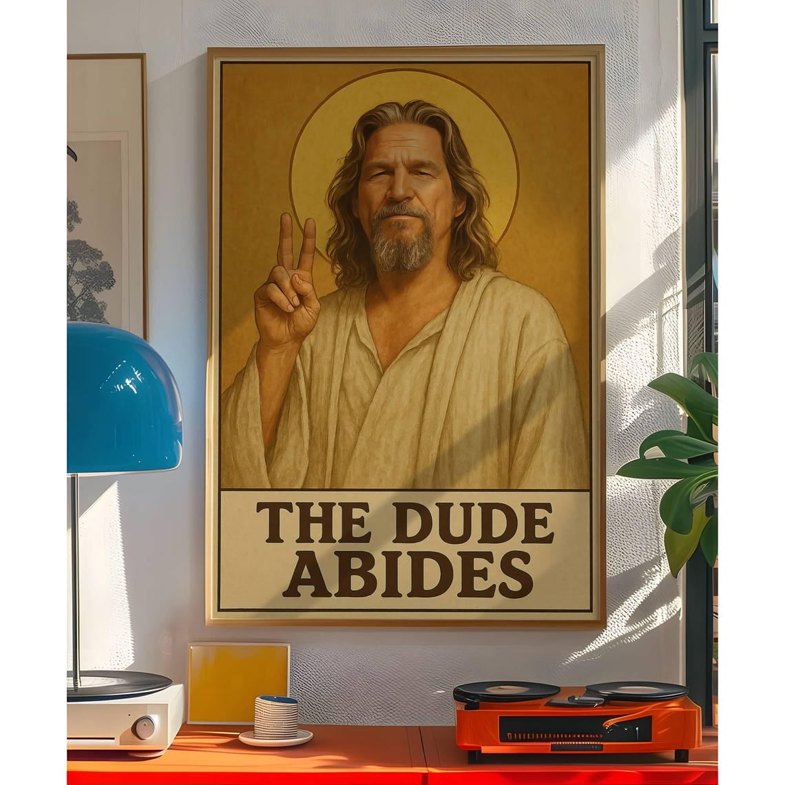 The Dude Abides Digital Poster, Funny Cult Film Wall Art, Big Lebowski ...