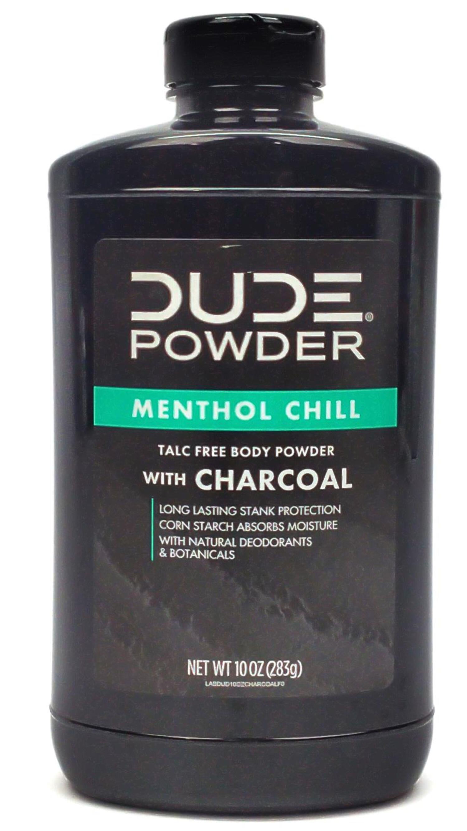 Dude Wipes HG2823011 10 oz Menthol Chill Charcoal Body Powder - Walmart.com