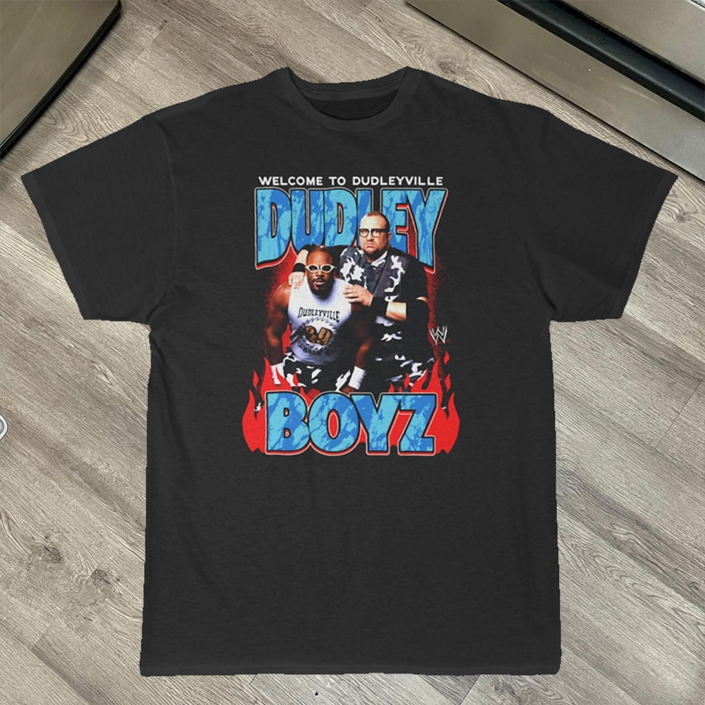 Dudl3y B0yz Welcome to Dudleyville Tee, Classic Wrestling Tag Team Shirt for Fans - Walmart.com