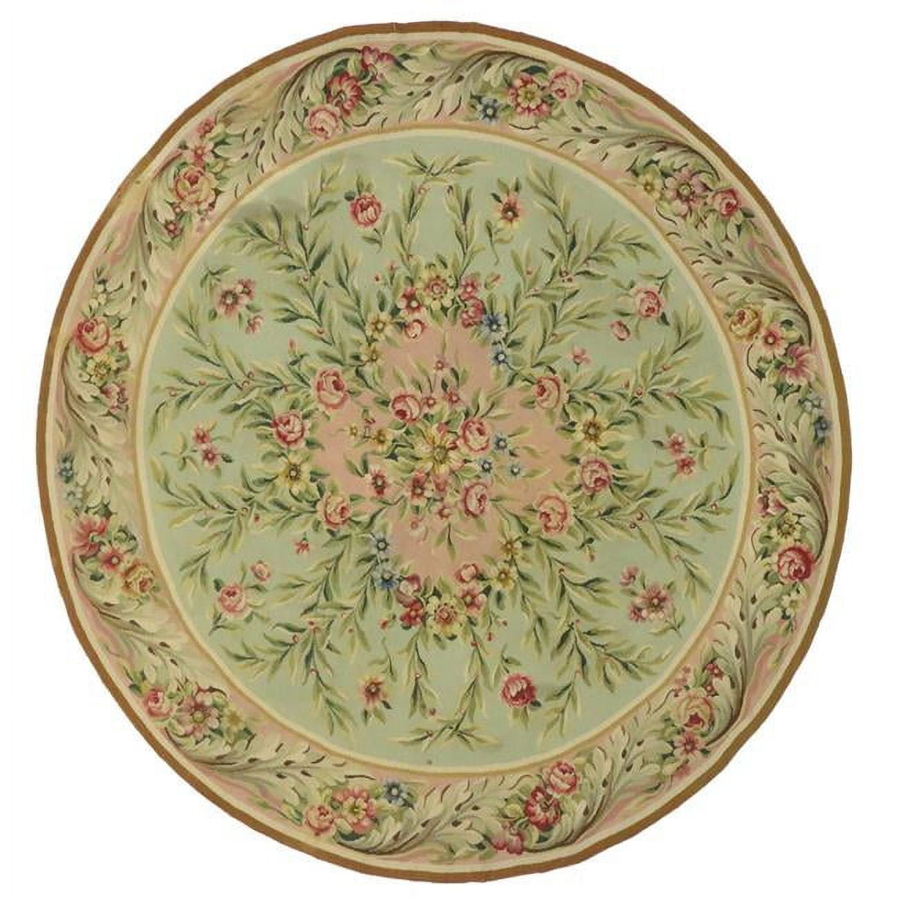 Due Process Stable Trading 8 x 8 ft. Aubusson Gueret Round Area Rug ...