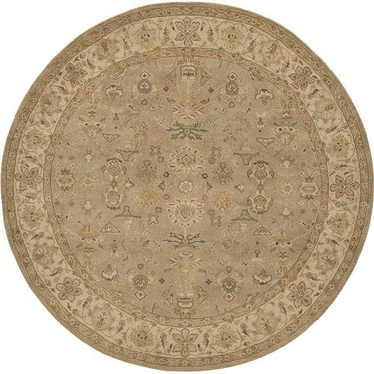 Due Process Stable Trading Mirzapur Mahal Opal & Cream Round Area Rug ...