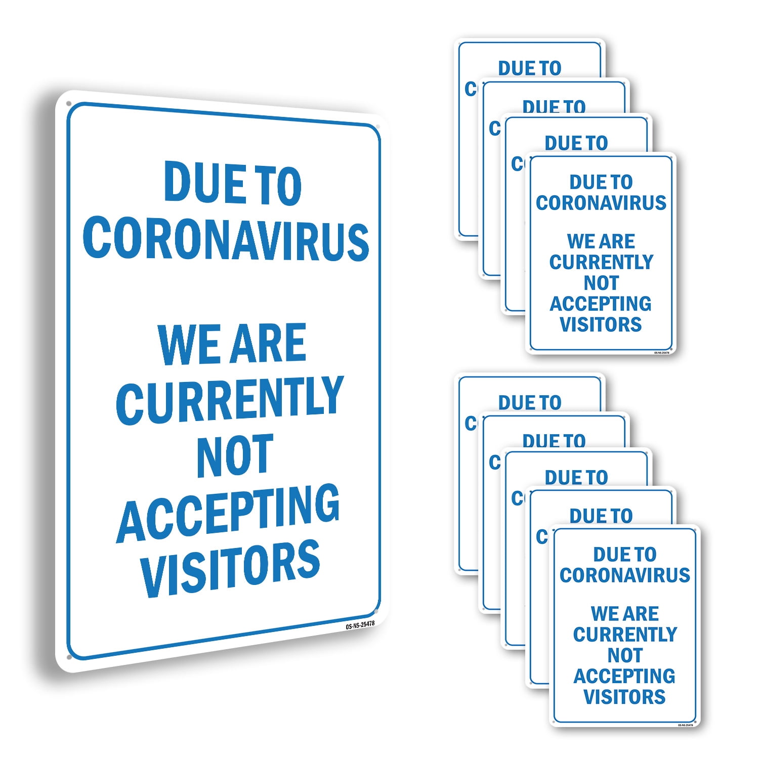 Due To Coronavirus We Are Not Accepting Visitors Public Safety Aluminum ...