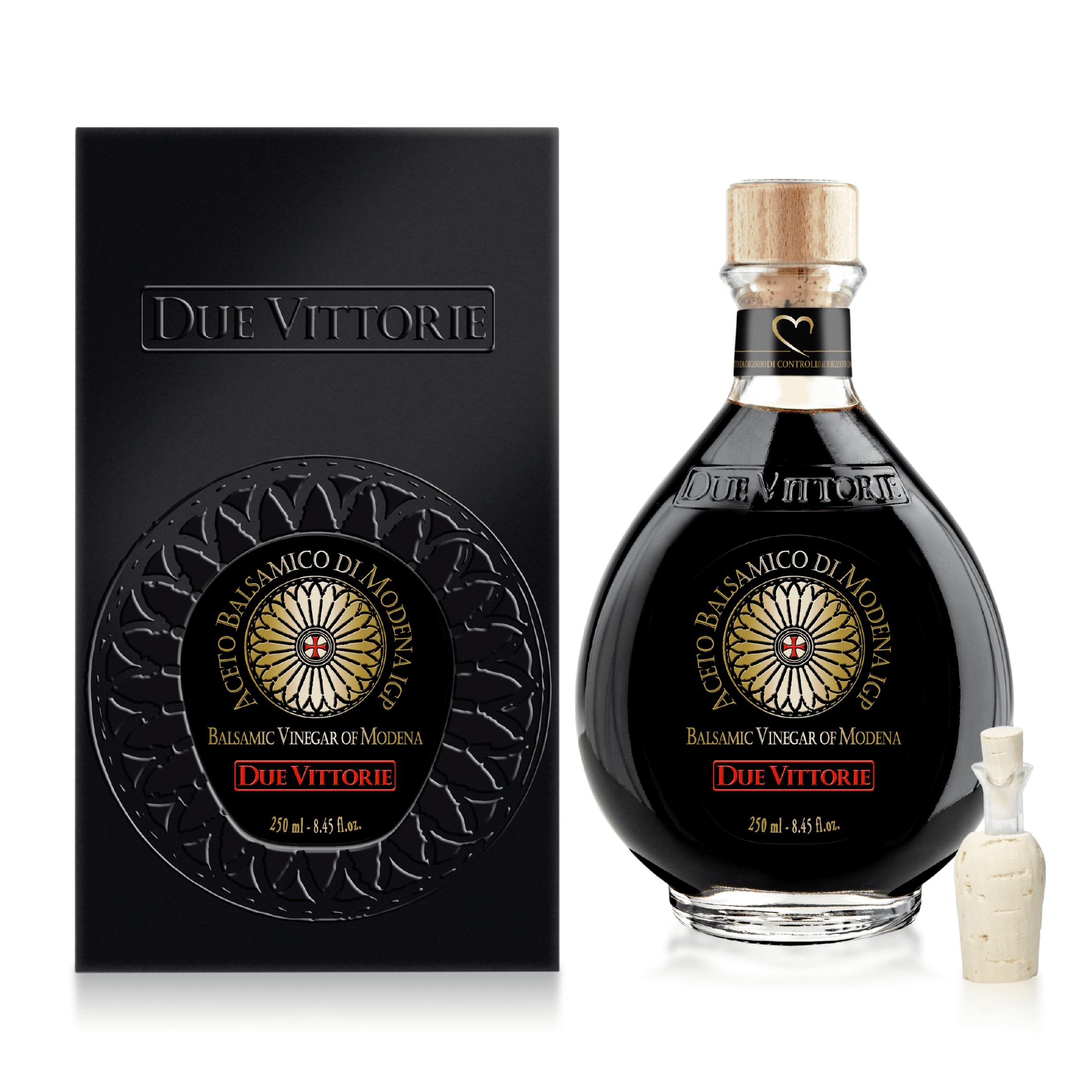 Due Vittorie Oro Gold Balsamic Vinegar Imported from Italy with Pourer ...