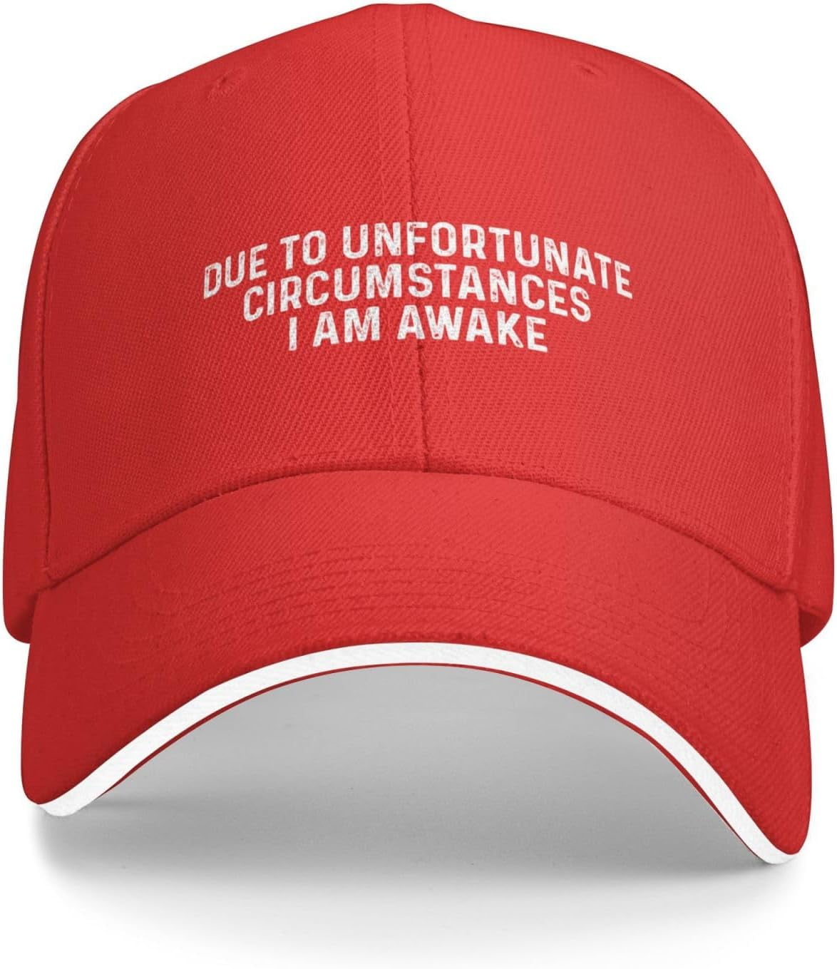 Due to Unfortunate Circumstances I Am Awake Hat Men Dad Hat Funny Hats - Walmart.com