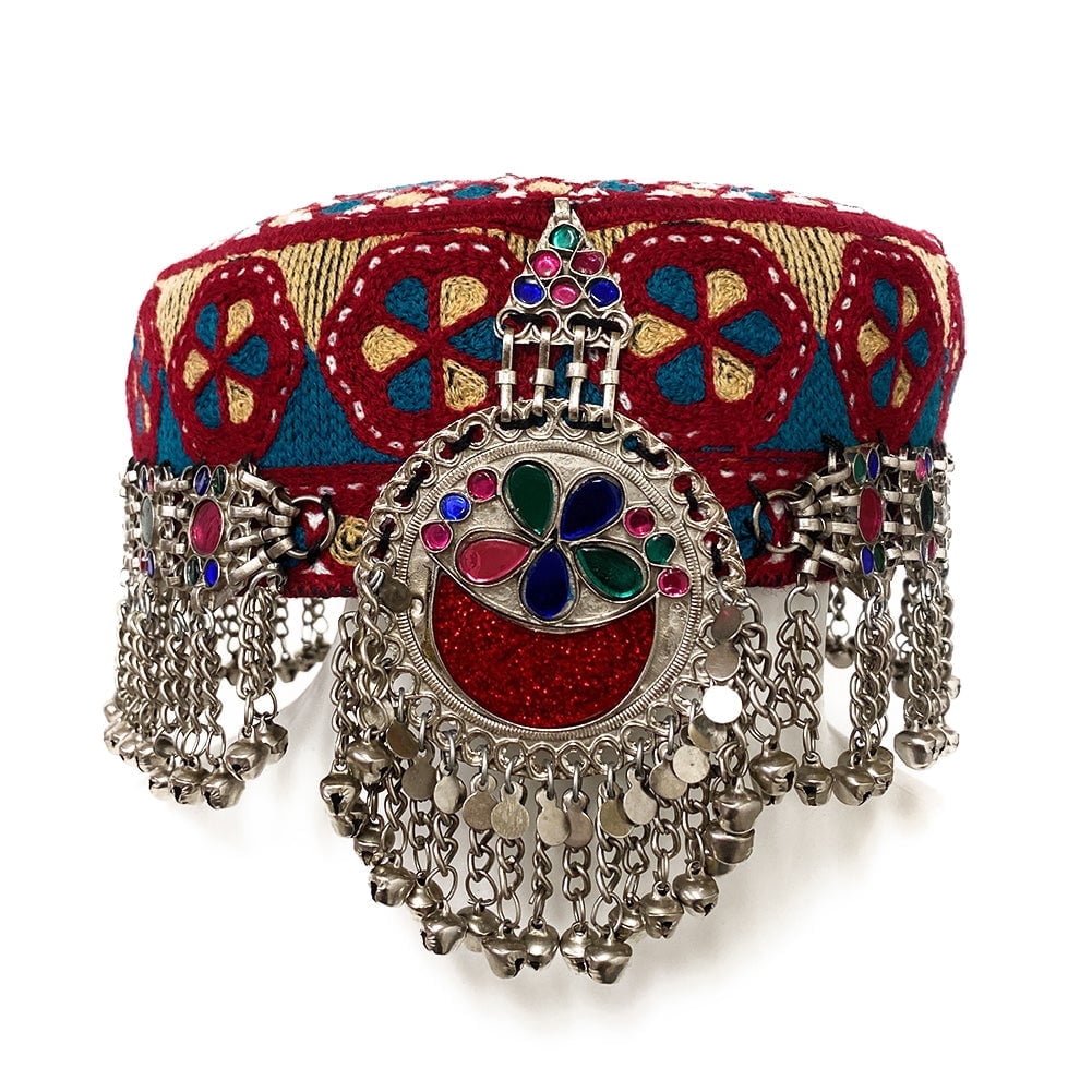 Duel On Jewel Turkish Kayi Tribal Women’s Headpiece Hat with Multicolor ...
