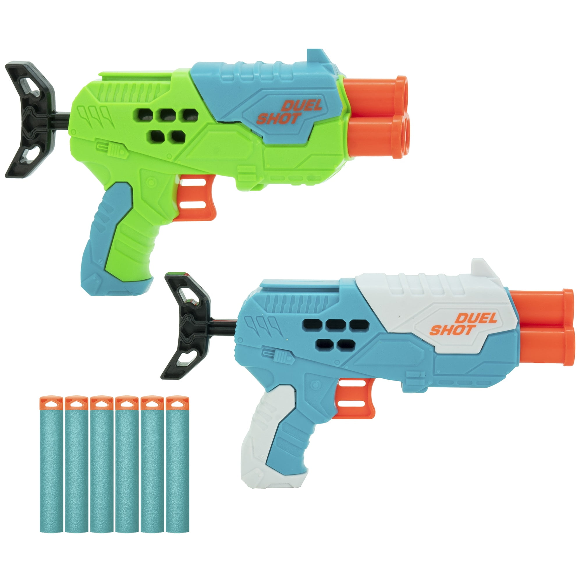 Air Warriors Duel Shot 2 Pack Dart Blasters with 6 Accu-Blast Darts ...