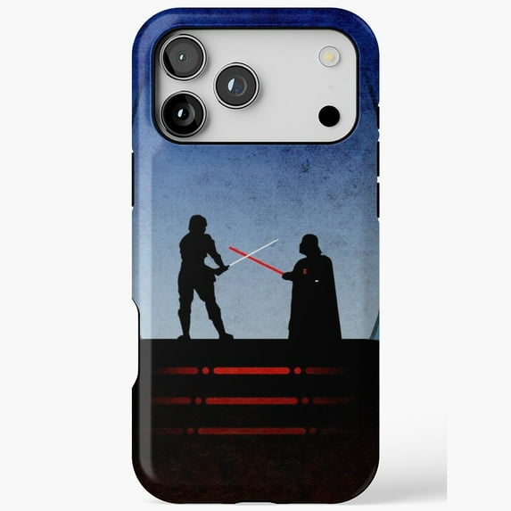 Duel on Cloud City Retro Sci-Fi Scene Phone Case iPhone Case 17 16 15 ...