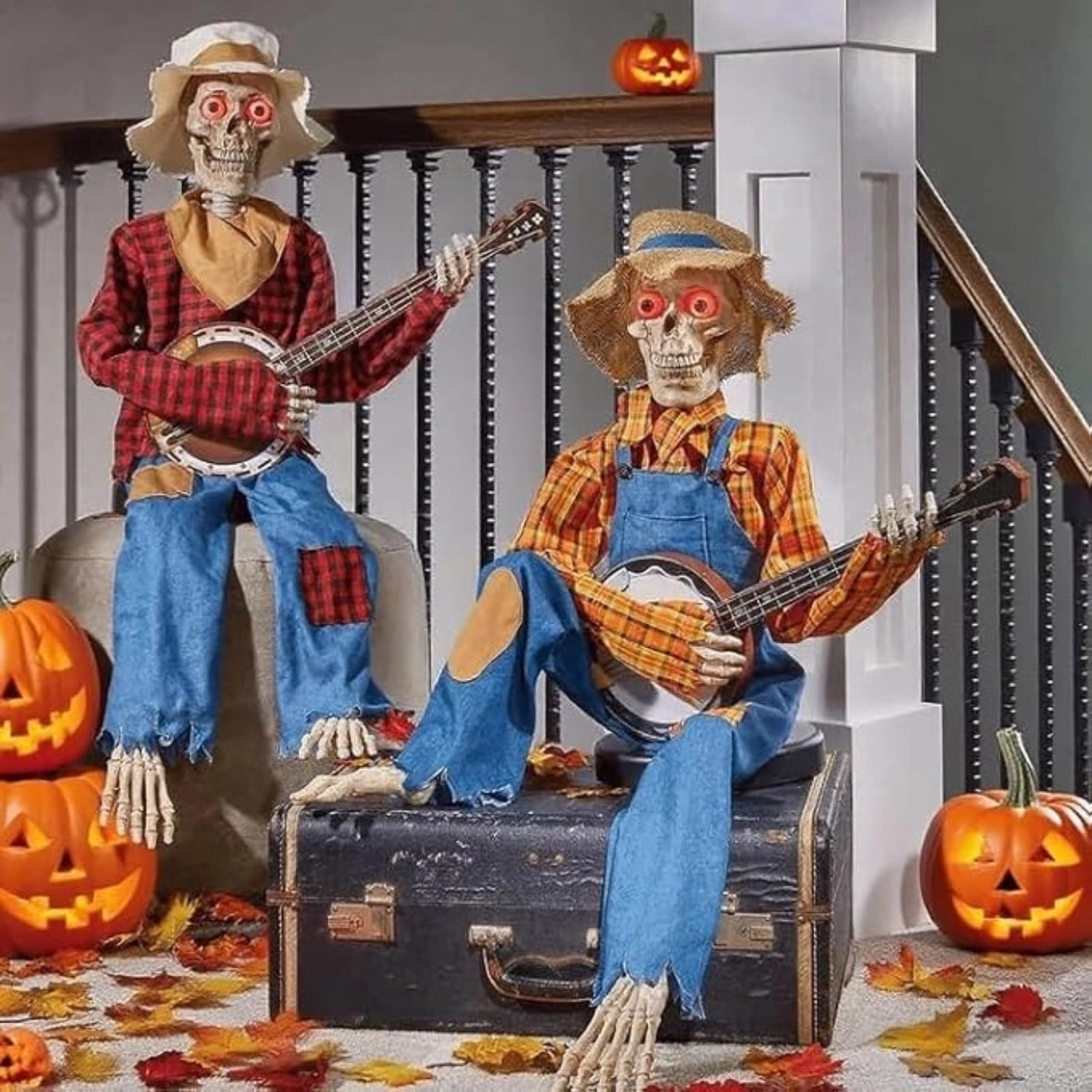 Dueling Banjo Halloween Skeletons,Funny Animated Dueling Banjo ...