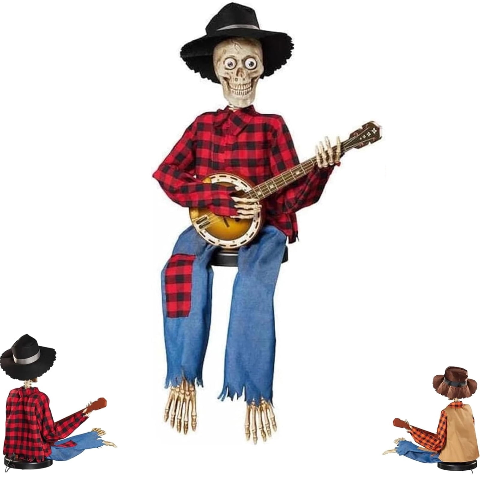 Dueling Banjo Halloween Skeletons, Funny Animated Dueling Banjo ...