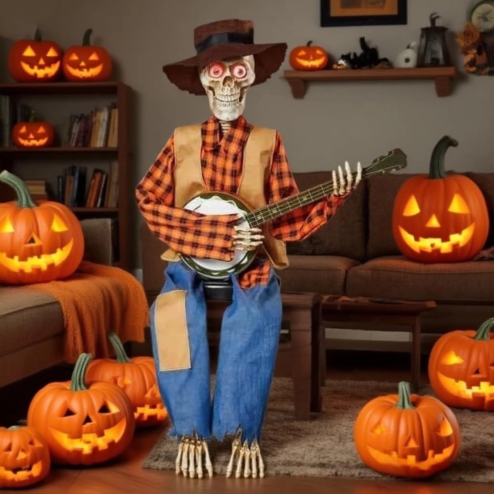 Dueling Banjo Skeletons, Funny Animated Halloween Animated Banjo ...