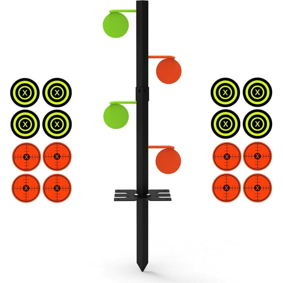Dueling Tree Target Kit, 4-Piece 1/4" Thickness Steel Paddles in 3.5 ...