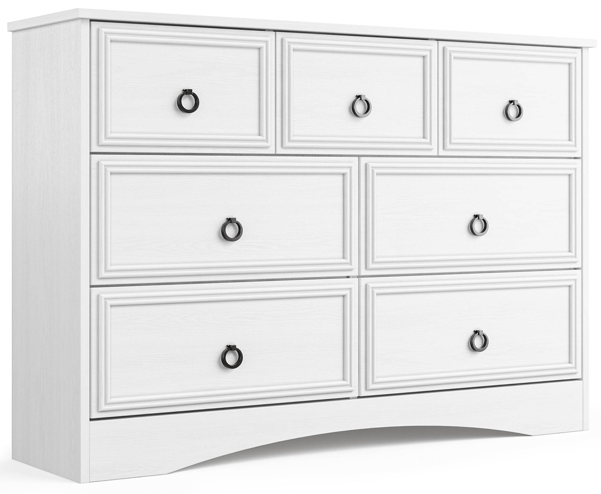 Duerer Modern 7 Drawer Dresser, Wood Horizontal Cabinet Dresser Chest ...