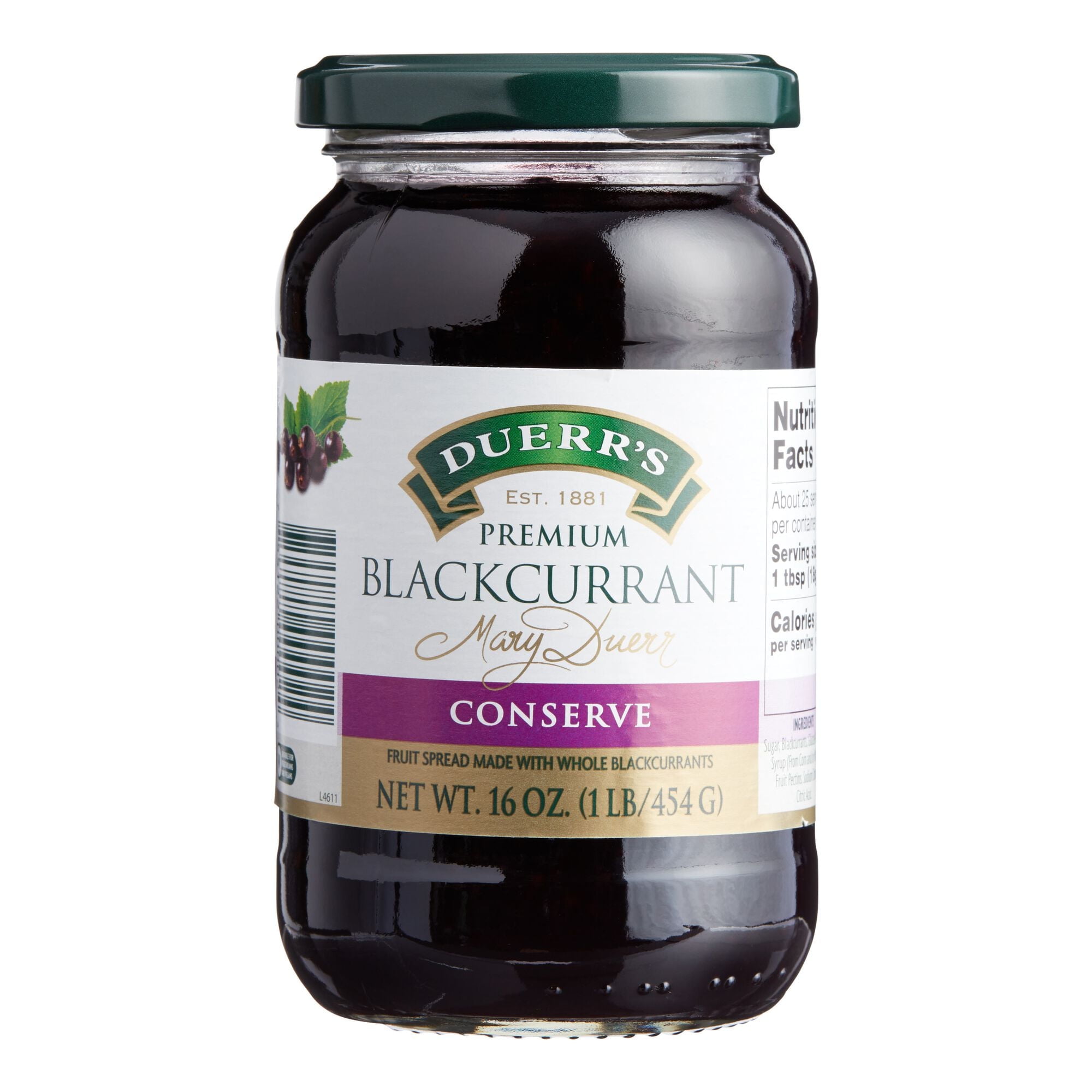 Duerr's Blackcurrant Preserves 16 oz. - Walmart.com