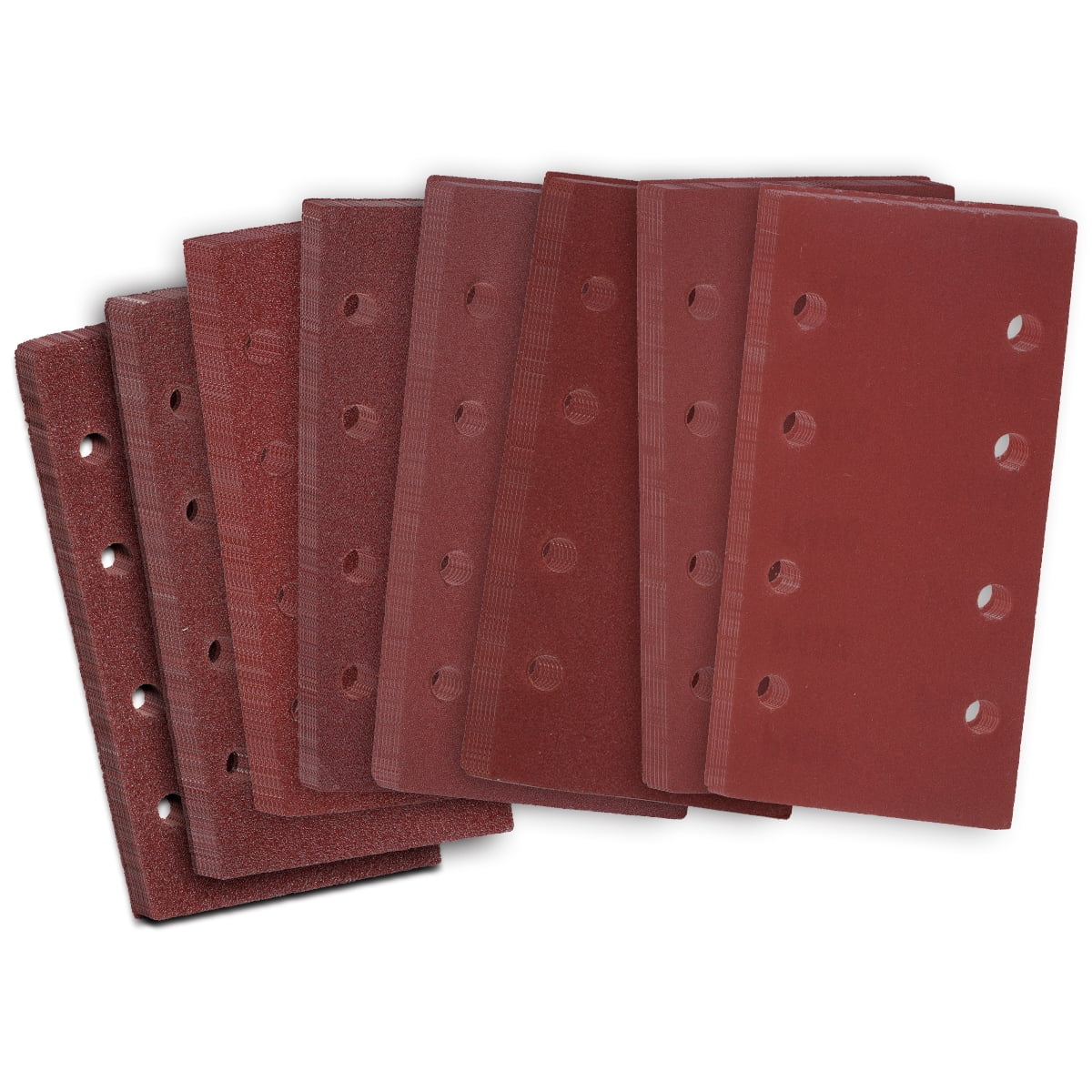 Duety 80Pcs Rectangular Sander Paper Aluminum Oxide Hook and Loop ...