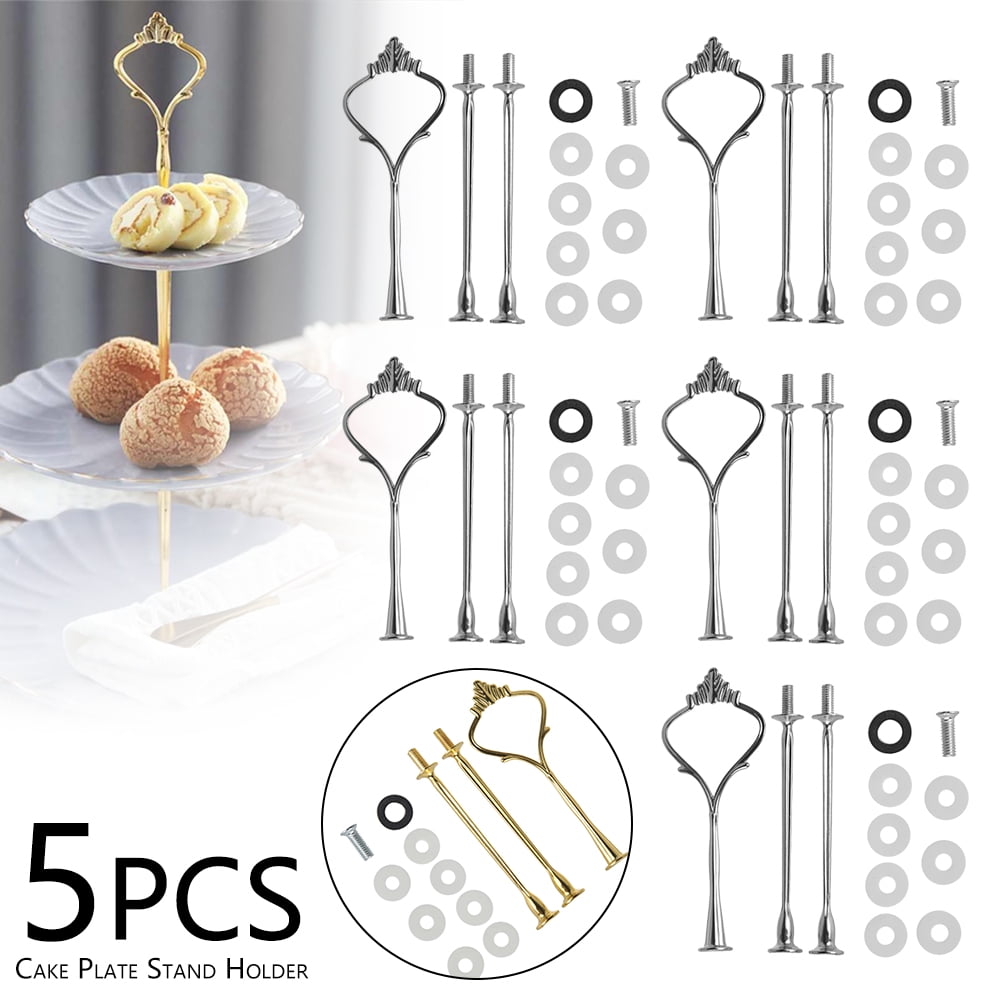Duety Cake Plate Stand Handle, 2 Or 5 Tier Metal Fruit Cake Cupcake ...