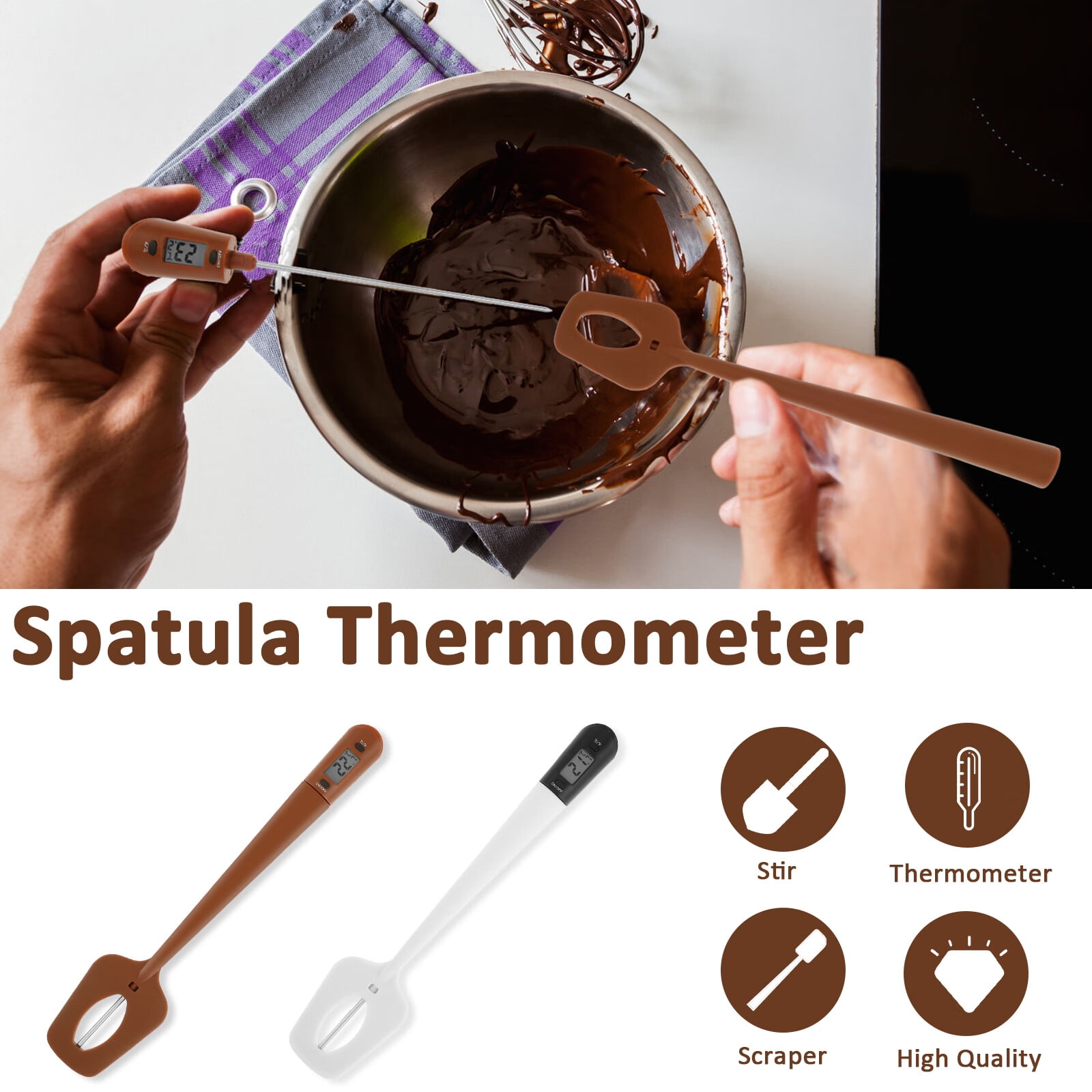 Duety Candy Spatula Thermometer Digital LCD Spatula Thermometer Instant ...