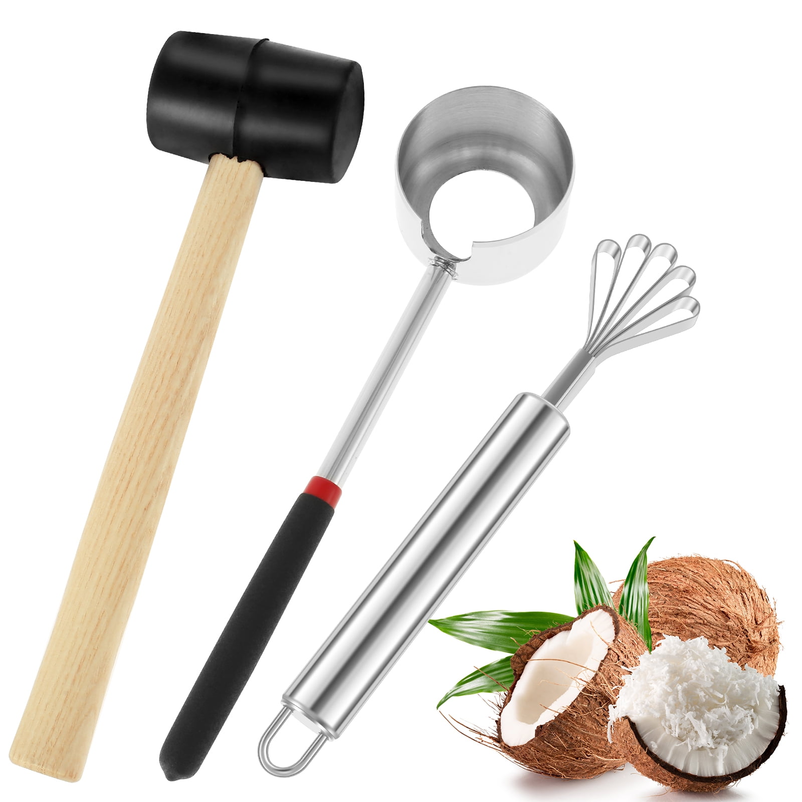 Duety Coconut Opener Tools Set Food Grade 304 Stainless Steel Coconut ...