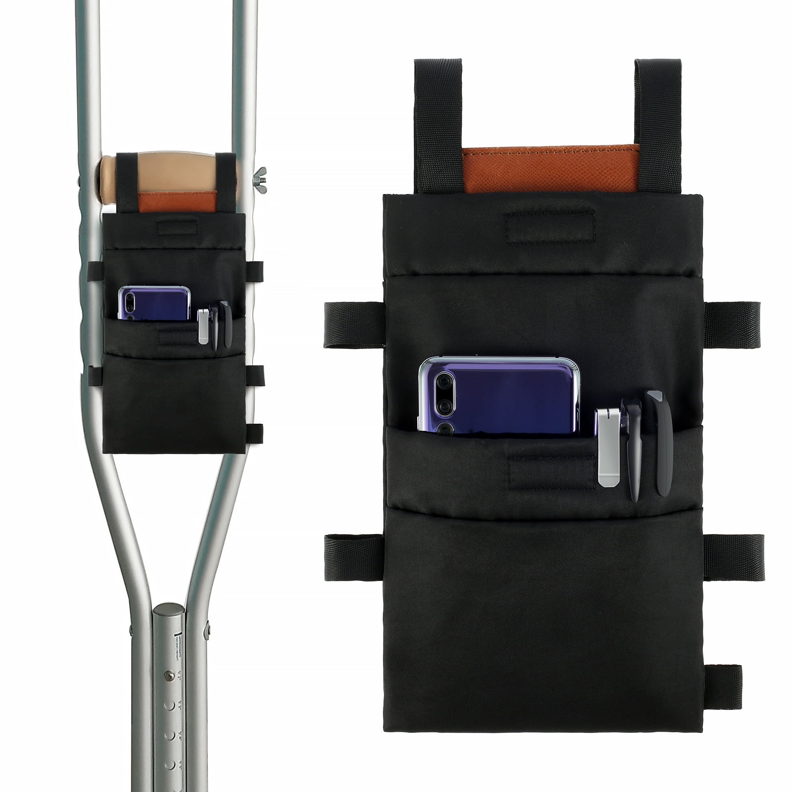 Duety Crutch Pouch Lightweight Crutch Storage Pocket with 2 Pockets ...