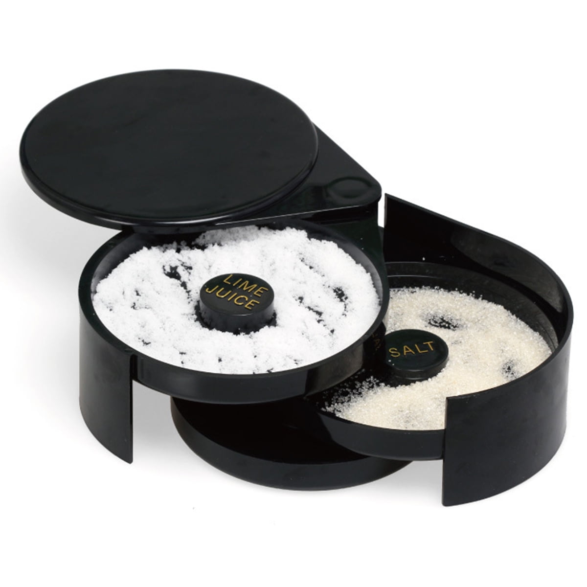 Duety Glass Stainless Steel Rimmer Plastic 3-Tier,Portable Salt And ...