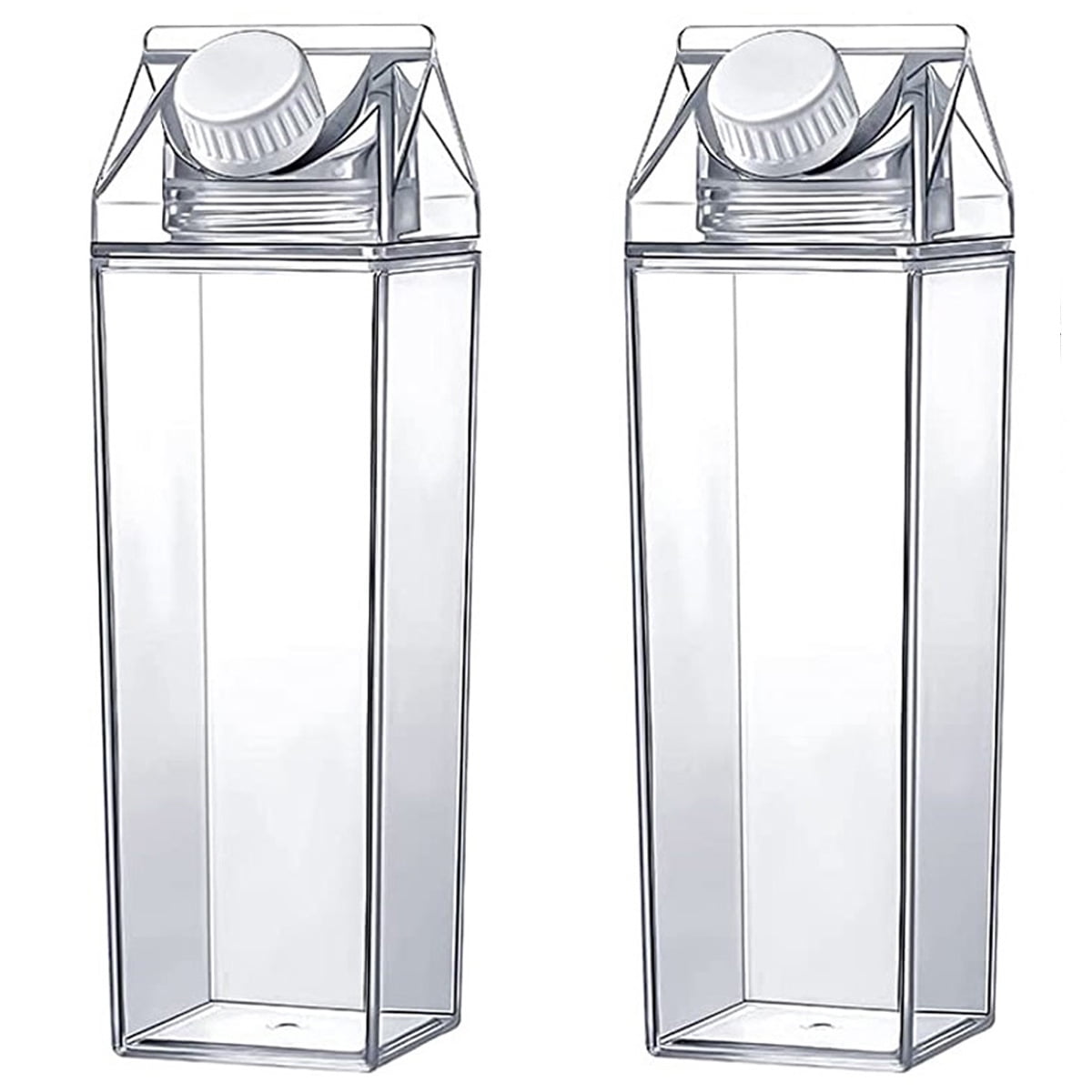Duety Milk Carton Water Bottle,500ml Clear Water Bottle,Eco-Friendly ...