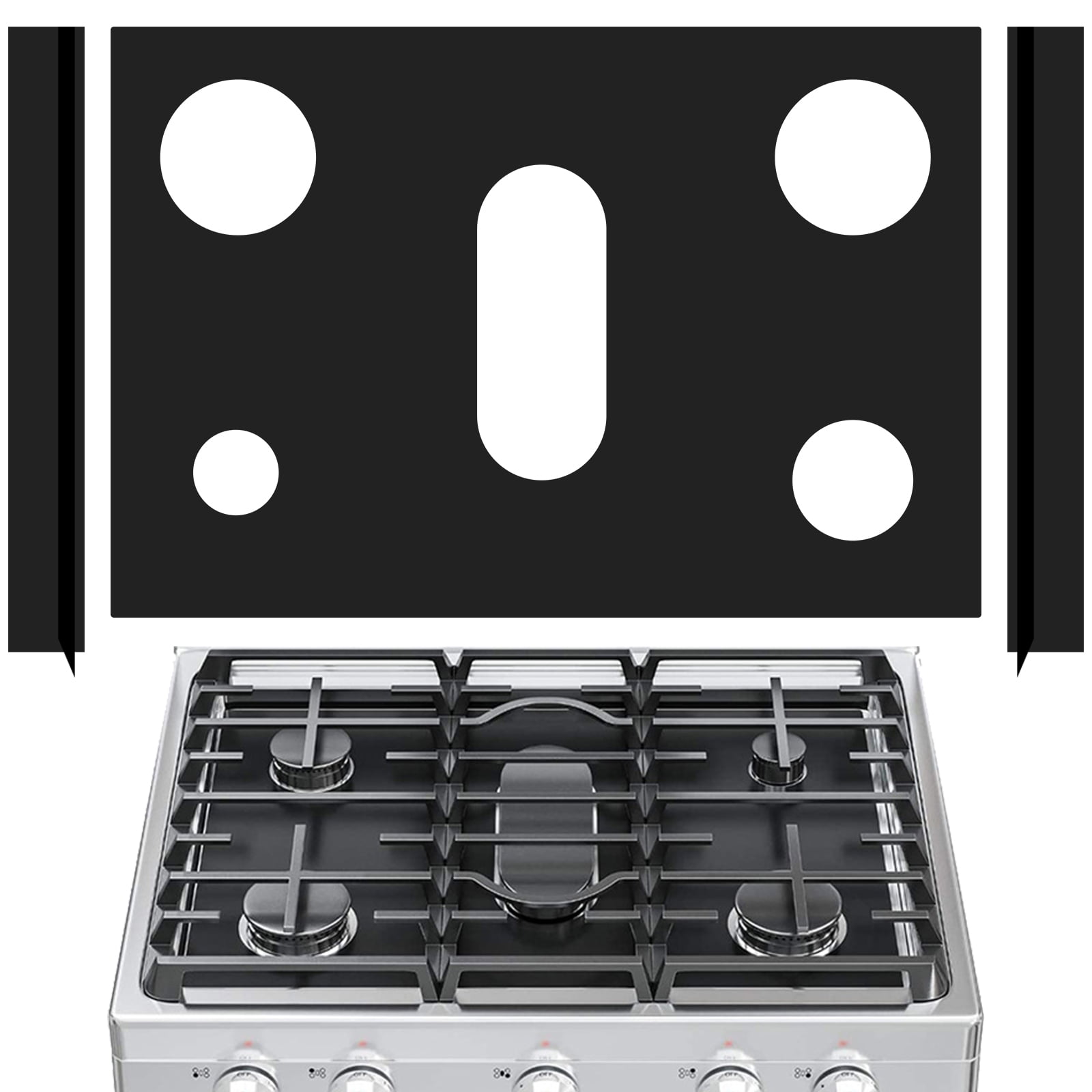 Duety Stove Burner Covers Non-Stick Gas Stove Burner Covers with 2 ...