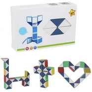 TiokMc Fidget Snake Cubes 10 Pack, Sensory Twist Puzzle Toys for Kids ...